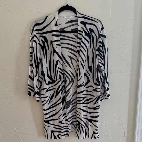 Chico's | Sweaters | Nwt Chicos Lightweight Zebra Print Cardigan | Poshmark